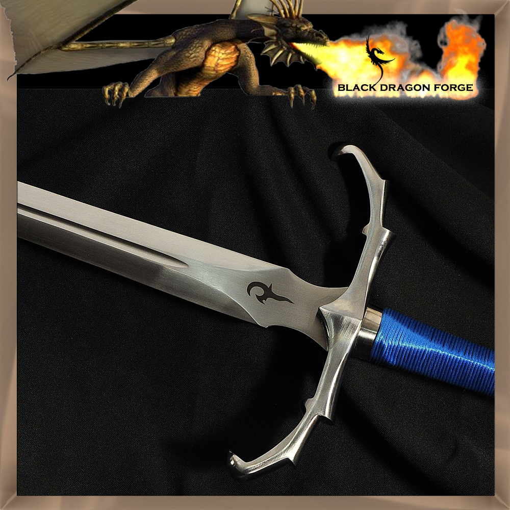 SBG Black Dragon Forge - the Azure Flame Fantasy Longsword