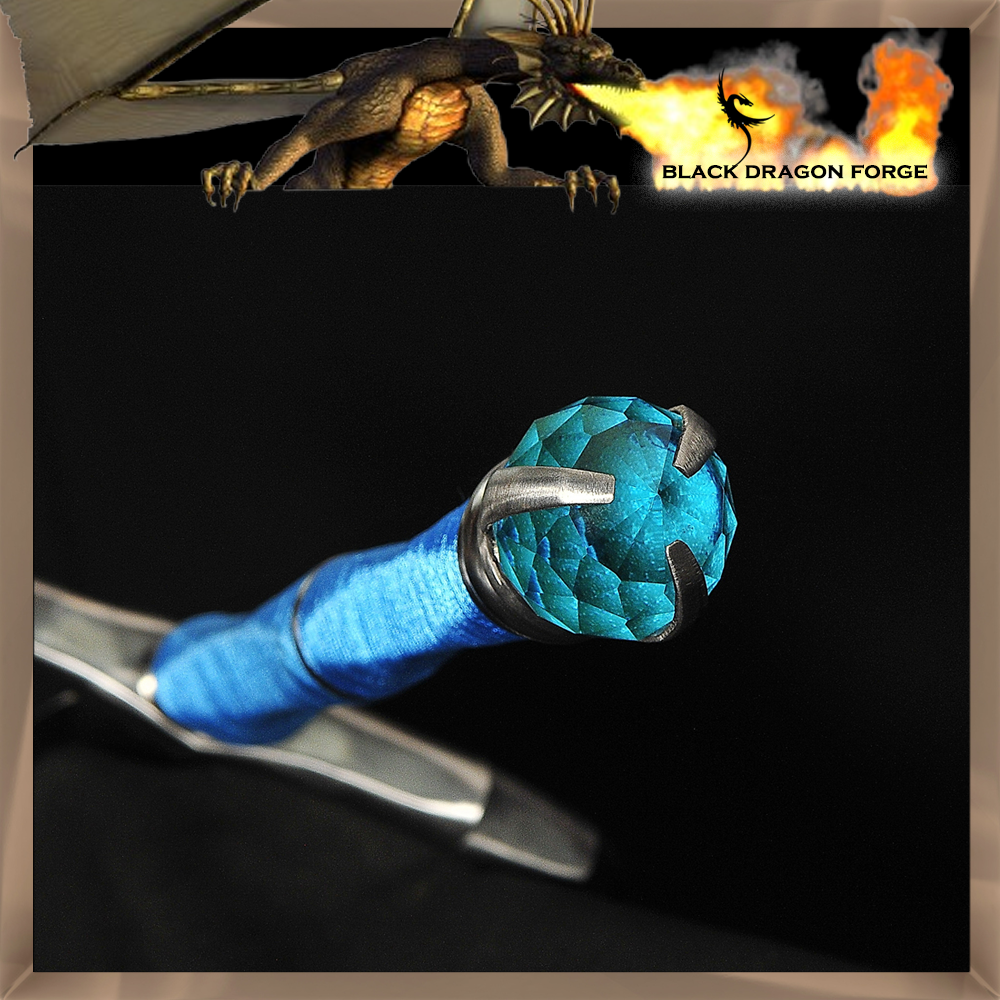 SBG Black Dragon Forge - the Azure Flame Fantasy Longsword