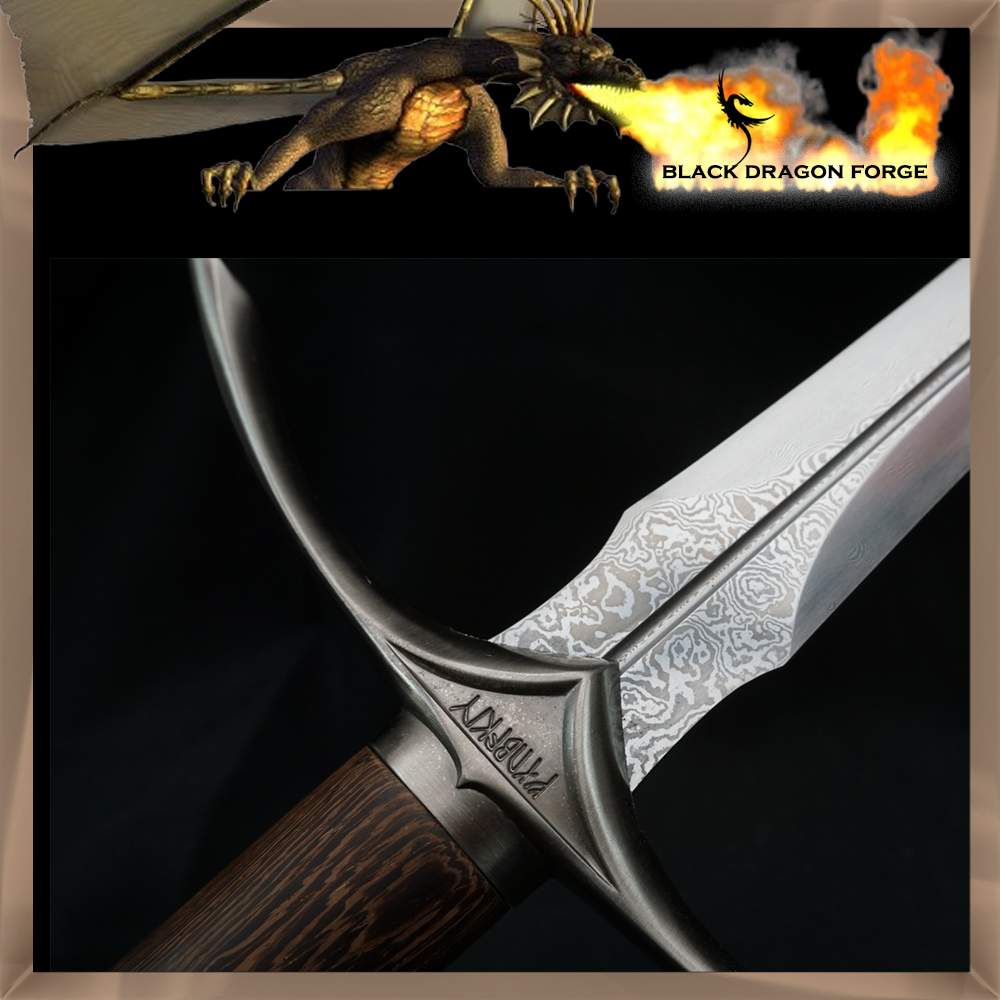 SBG Black Dragon Forge LoTR Glamdring, natural Elf-wood style