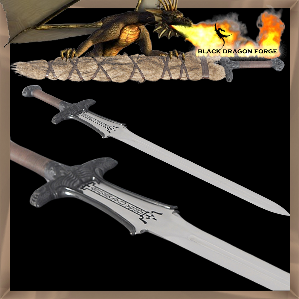 SBG Black Dragon Forge Atlantean Barbarian Sword with scabbardd