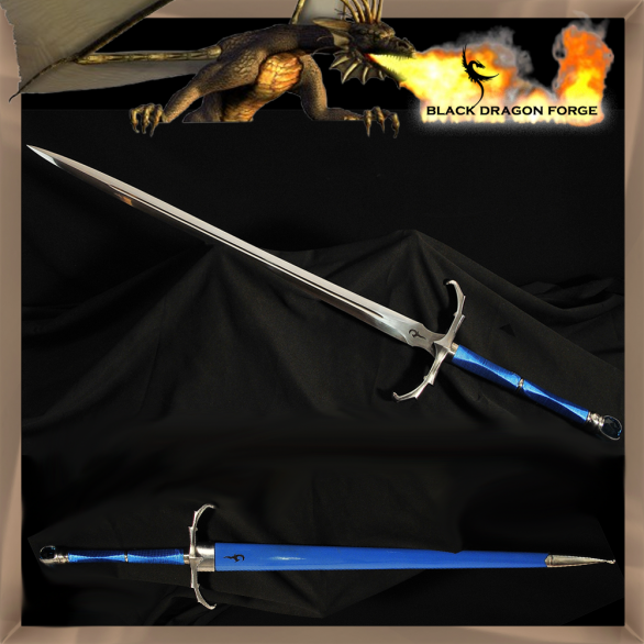 SBG Black Dragon Forge - the Azure Flame Fantasy Longsword