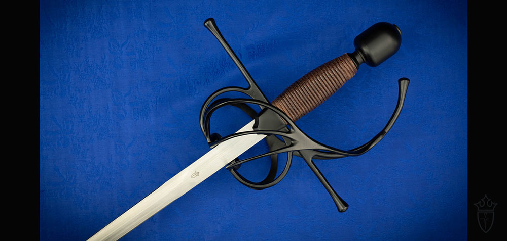 Kingston Arms Black Swept Hilt Rapier