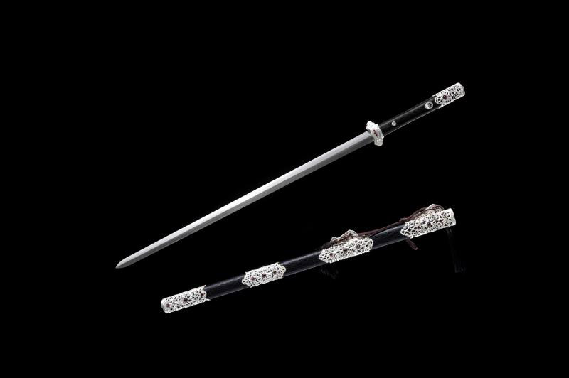 65MN Spring Steel Tang Dynasty Two Handed Silver Jian