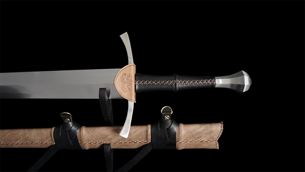 Swordier XVIIIc Type Medieval Longsword with Genuine Leather Scabbard