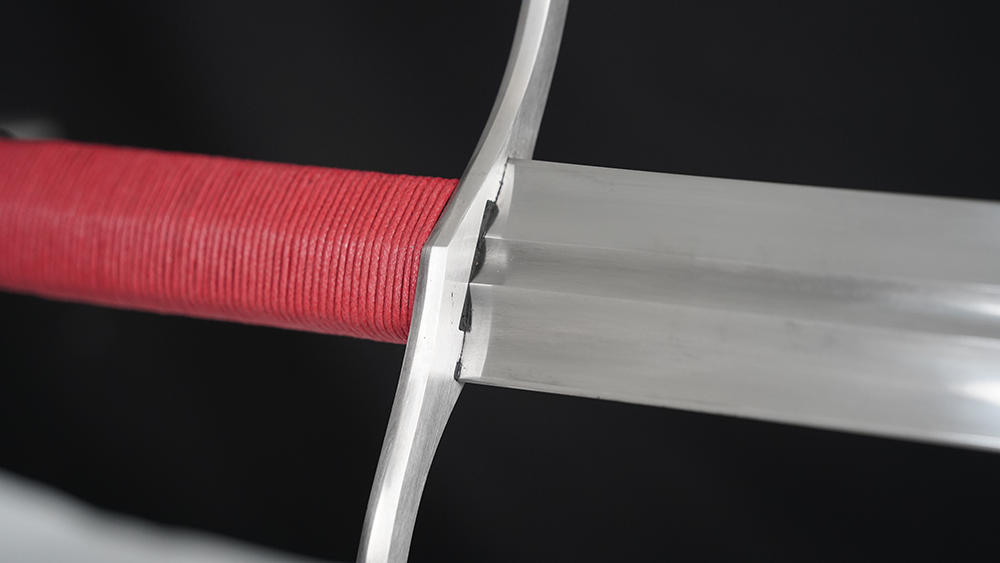 Swordier Damascus Longsword with Oxblood Red Handle and Genuine Leather ...