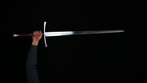 Swordier Type XVIa Longsword with Genuine Rich Brown Leather Scabbardword