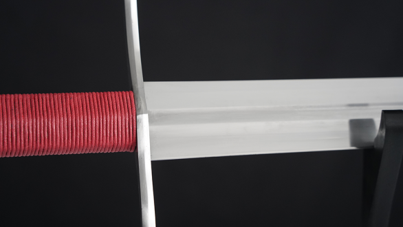 Swordier Damascus Longsword with Oxblood Red Handle and Genuine Leather ...